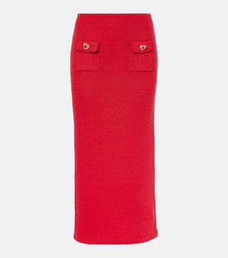 Self Portrait Verzierter Midirock aus Strick