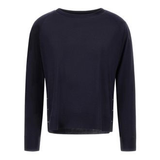 Herno Femme, Pulls, Bleu, Taille: 42 FR Tricot Ras du Cou