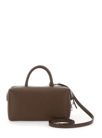 Max Mara Womens Handbag Brown Leather Lamb Handbags Hand Bags