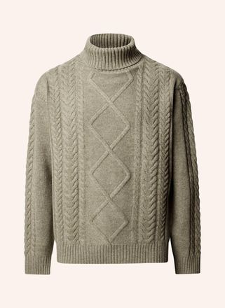 Hackett Pullover Argyle Cable Roll Nk gruen