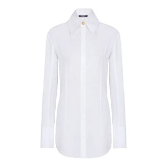 Balmain Baumwoll-Popeline-Hemd - - Blouses & Shirts - Damen - Wei&szlig; - S