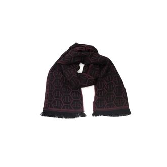 Philipp Plein Logo All Over Schal - - Accessories - Herren - Rot - ONE SIZE