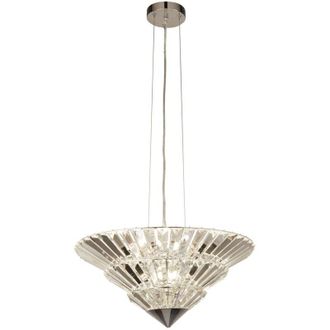 Searchlight Searchlight - Savannah Luminaire suspendu à 8 ampoules chromé, cristal clair