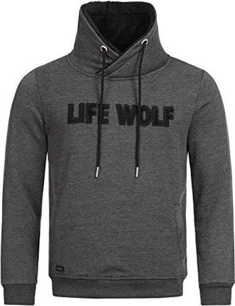 Red Bridge Pull pour Homme avec col châle Sweatshirt en Coton avec col Haut Gris S
