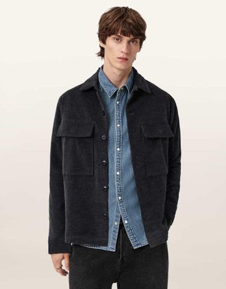 AllSaints Hawker - Chemise &agrave; manches longues - Bleu nuit