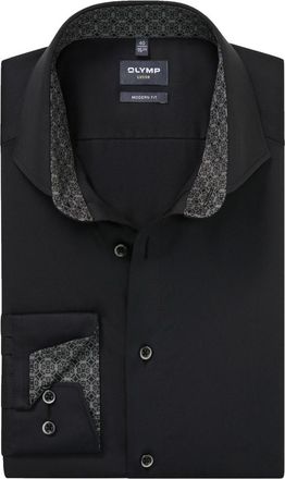Olymp Luxor, Modern Fit, Bügelfreies Hemd mit Ausputz in