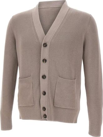 FILIPPO DE LAURENTIIS Homme, Pulls, Gris, Taille: S Cardigan Boutonn&eacute;