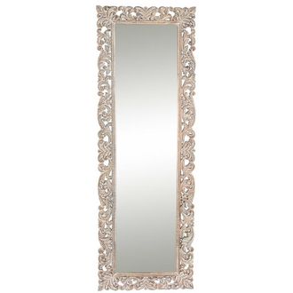 DKD Home Decor Dkd Home Decor - Miroir Mangue Verre 60X3,5X180 D&eacute;capage Blanc