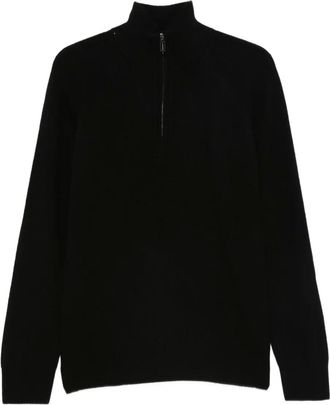 Hosio pull à col zippé - Noir