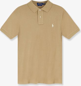 Ralph Lauren Cotton polo shirt with frontal logo embroidery - POLO RALPH LAUREN - gender_Man