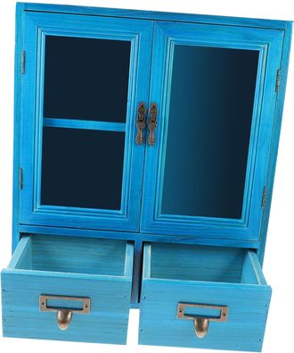 Aboofan Vintage Holz-wandschrank Mit Doppelten Türen Stabiles Holzmaterial Praktischer Aufbewahrungsschrank Für Wohnzimmer Und Schlafzimmer Dekoratives Displa