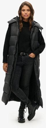 Superdry Gilet long &agrave; capuche en ripstop