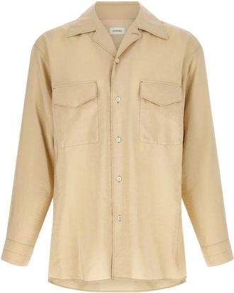 Christophe Lemaire Homme, Chemises, Beige, Taille: L Chemise &agrave; col convertible