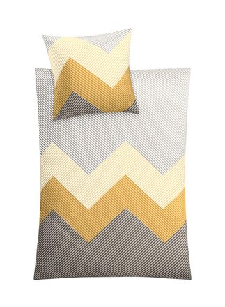 Kleine Wolke Lykke Bettwäsche, Baumwolle, Goldgelb, 155x220 cm (80x80 cm)