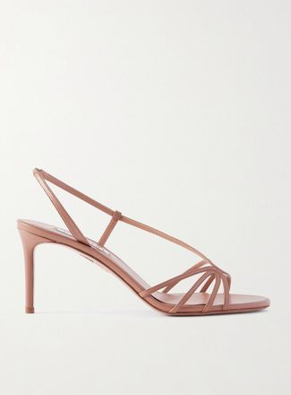 Aquazzura Sandales &Agrave; Brides Arri&egrave;re En Cuir Talk To Me 75 - Rose