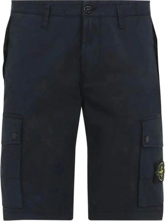 Stone Island Homme, Shorts, Bleu, Taille: W32 Bermuda Slim