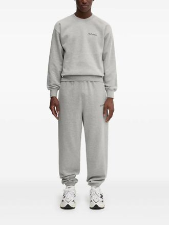 Aries pantalon de jogging à broderies - Gris