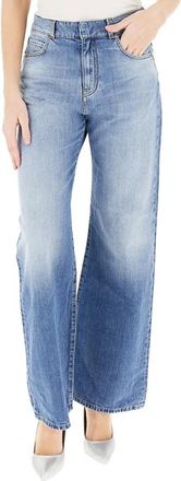 Pinko Pinko, Femme, Jeans, Bleu, Taille: W28 Wanda Wide Leg Medium Wave Den