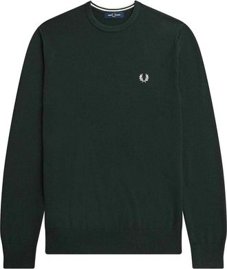Fred Perry Rundhalspullover - Grün