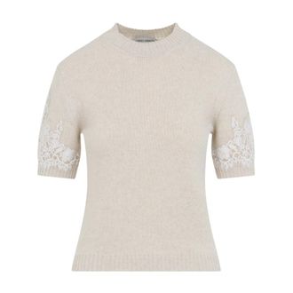 Alberta Ferretti Strick-T-Shirt - - Knitwear - Damen - Beige - XS