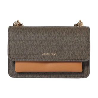 Michael Kors Claire Large Signature Logo Schultertasche - - Bags - Damen - Braun - ONE SIZE