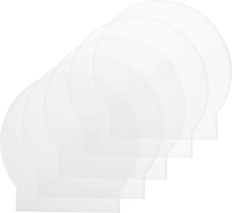 Valiclud 20stücke Cd Aufbewahrungsbox Halbrund Transparent Kunststoff Stabile Kunststoffhülle Stoßfest Platzsparend Für CDs Und DVDs