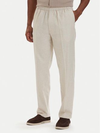 Calvin Klein Stoffhose LV04LF619G Hellbeige Straight Fit