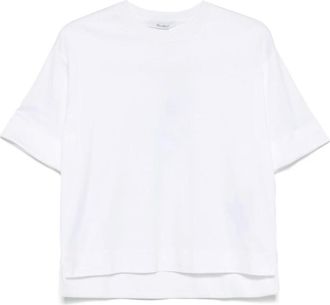 Max Mara Femme, Tops, Blanc, Taille: 40 FR Maser Cotton T-Shirt