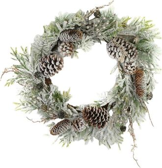 Vacchetti Schneekrone mit grünen Tannenzapfen ø58 cm