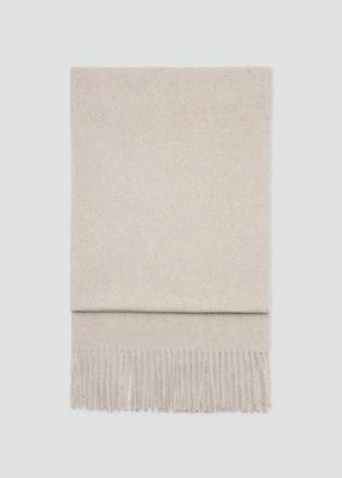 Mango &Eacute;charpe &agrave; franges sable - Femme - Taille unique - MANGO