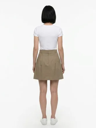 Dolce & Gabbana Womens Beige Cotton Mini Skirt