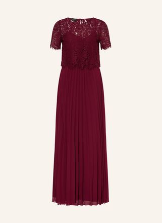 Apart Set: Abendkleid Und Blusenshirt Aus Spitze rot