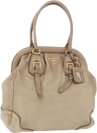 Prada Sac &agrave; main Pre-owned - Femme - Pre-owned - Beige - Taille: ONE Size