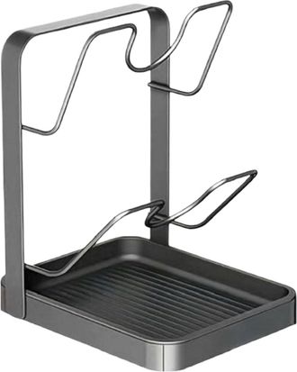 Generic Topfdeckel-Organizer - platzsparender K&uuml;chenst&auml;nder, rutschfester Pfannendeckelhalter, Schrank-Aufbewahrungsregal, Pfannenwender, L&ouml;ffel, Tellerschale