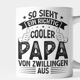 Generic Papa Tasse Vater Geschenk Sohn Tochter Vatertag Papas Zwillingen V&auml;ter Papas - so sieht ein richtig cooler Papa von Zwillingen Kaffeebecher