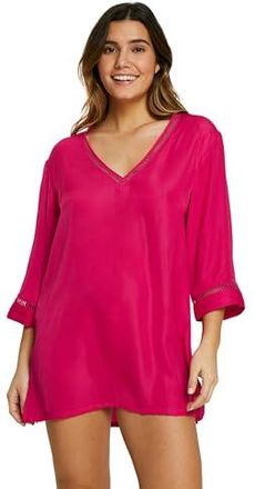 Sans Complexe 54XAK81 Chemisier de Plage, modèle Sunrise Beach, Rose virtuel, XL, Femme