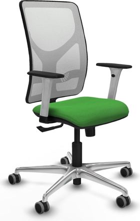 Piqueras y Crespo Stuhl mit verstellbarer Lendenwirbelst&uuml;tze, mit wei&szlig;en und schwarzen Armlehnen, ausgestattet mit 3 Positionen und Schneideschaum, mit Rollen von 65 mm