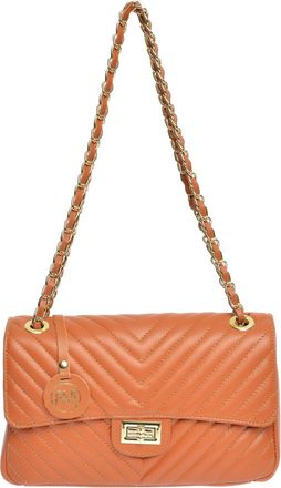 Roberta M Braune Lederhandtasche