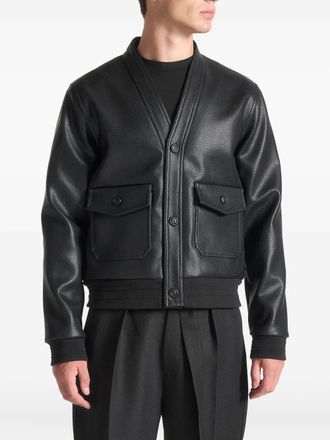Manière De Voir veste en cuir artificiel - Noir