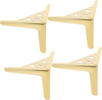 PartyKindom 4 Stück Metall Möbelbeine Dreieckige Möbelfüße Schwerlast Möbelbeine für Schränke Sofa Kommoden Stabil und Modern für Wohnbereich und Schlafzimmer