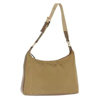 Prada Pre-owned Nylon Shoulder Bag - Femme - Pre-owned - Beige - Taille: ONE Size