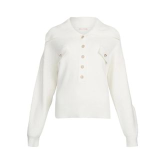 Liu Jo Pullover mit Maxikragen - - Knitwear - Damen - Wei&szlig; - M