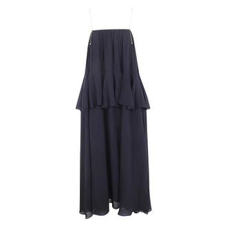 Chlo&eacute; &Auml;rmelloses langes Kleid - - Dresses - Damen - Schwarzk - XS
