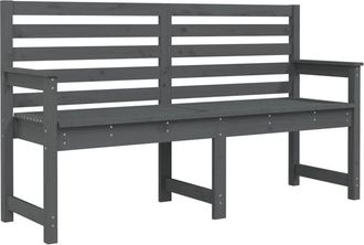 vidaXL Vidaxl - Banc de jardin gris 159,5x48x91,5 cm bois massif de pin