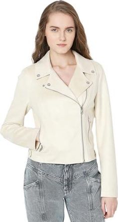 Vero Moda Vmjose Short Faux Suede Jacket Noos, Bouleau, XS Femmes