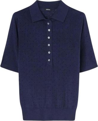 Aspesi Femme, Tops, Bleu, Taille: 38 FR Polo Classique en Divers Coloris