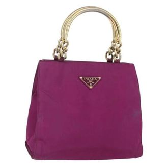 Prada Sac &agrave; main en nylon Pre-owned - Femme - Pre-owned - Violet - Taille: ONE Size