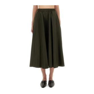 Aspesi Femme, Jupes, Vert, Taille: 36 FR Jupe Midi &agrave; Taille Fronc&eacute;e