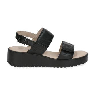 Caprice Schwarze Offene Flache Sandalen Damen - - Shoes - Damen - Schwarzk - 39 EU