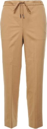 Circolo 1901 Femme, Pantalons, Beige, Taille: 38 FR Pantalon Carotte Premium &agrave; Cordon de Serrage